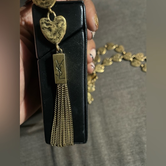 Saint Laurent | Bags | Cute Ysl Heart Chain Box Crossbody | Poshmark